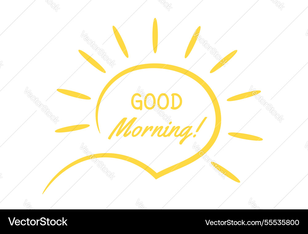 Good Morning Sunshine Royalty Free Vector Image
