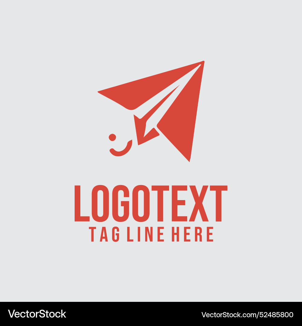 Paper plane logo Royalty Free Vector Image - VectorStock