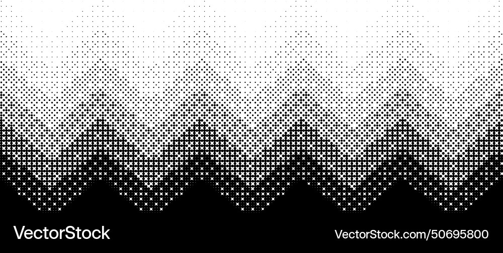 Pixelated zig zag line gradient texture black Vector Image
