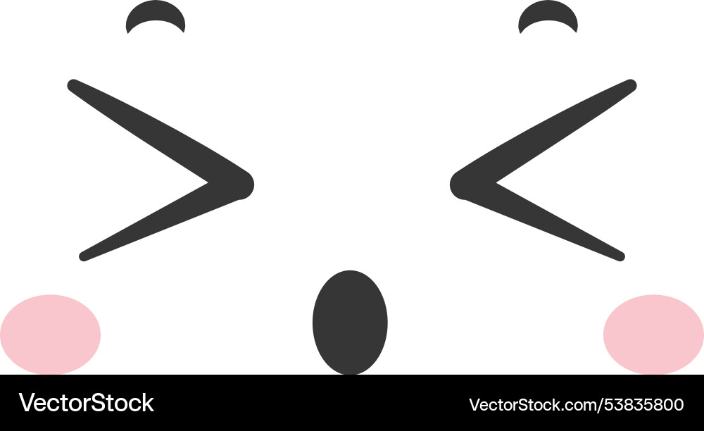 This cheerful character face displays a playful Vector Image