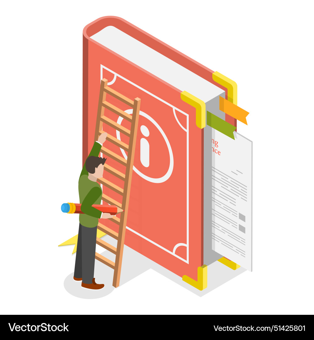 3d isometric flat of terms Royalty Free Vector Image