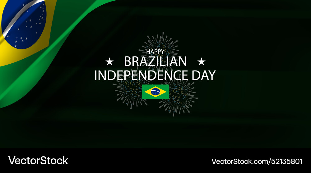 Commemorating freedom brazil independence day Vector Image