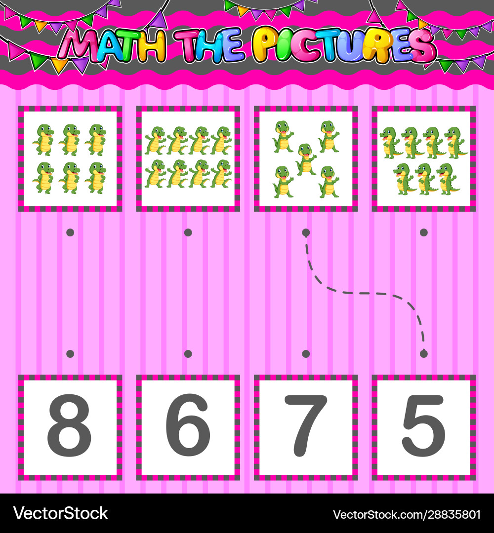 Counting educational children game match Vector Image