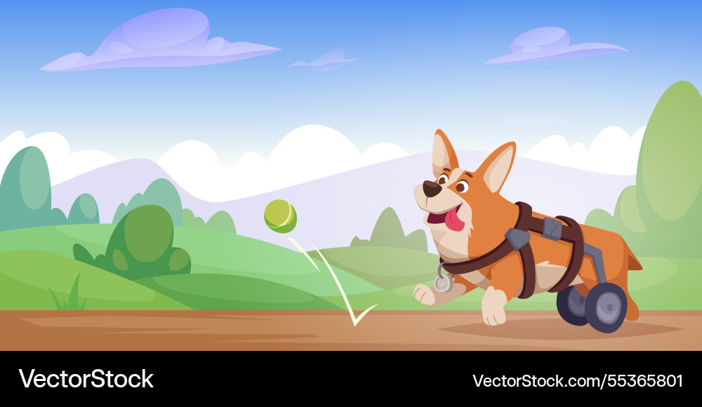 Disabilities pets medical background Royalty Free Vector