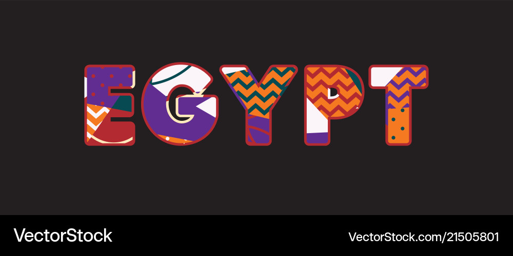 Egypt concept word art Royalty Free Vector Image