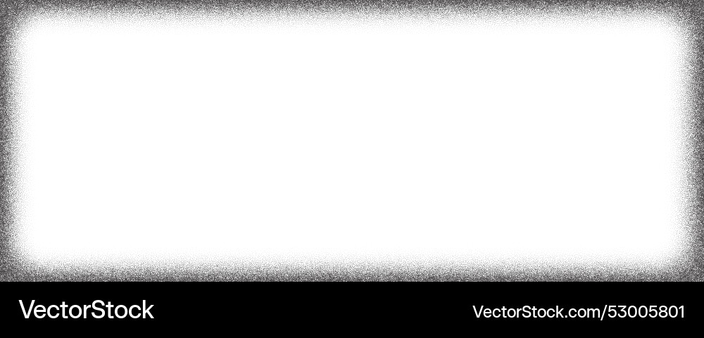 Grunge dotted gradient frame noisy border Vector Image