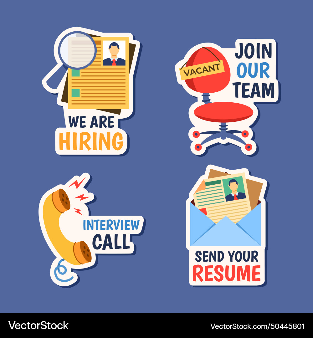 Job vacant opportunity sticker Royalty Free Vector Image