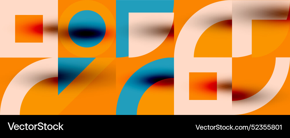 Neo memphis geometric pattern with circles Vector Image