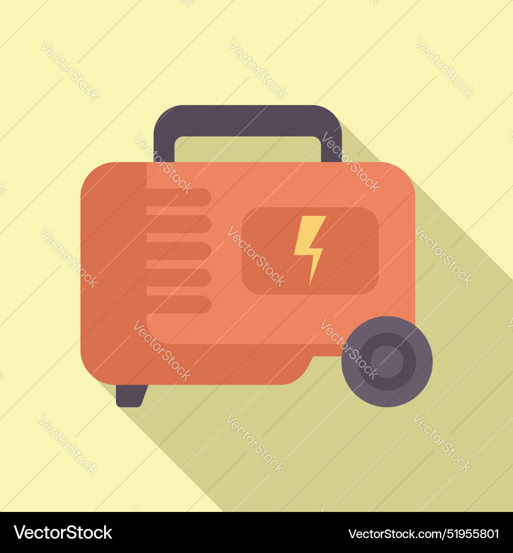 Portable generator providing electricity during Vector Image