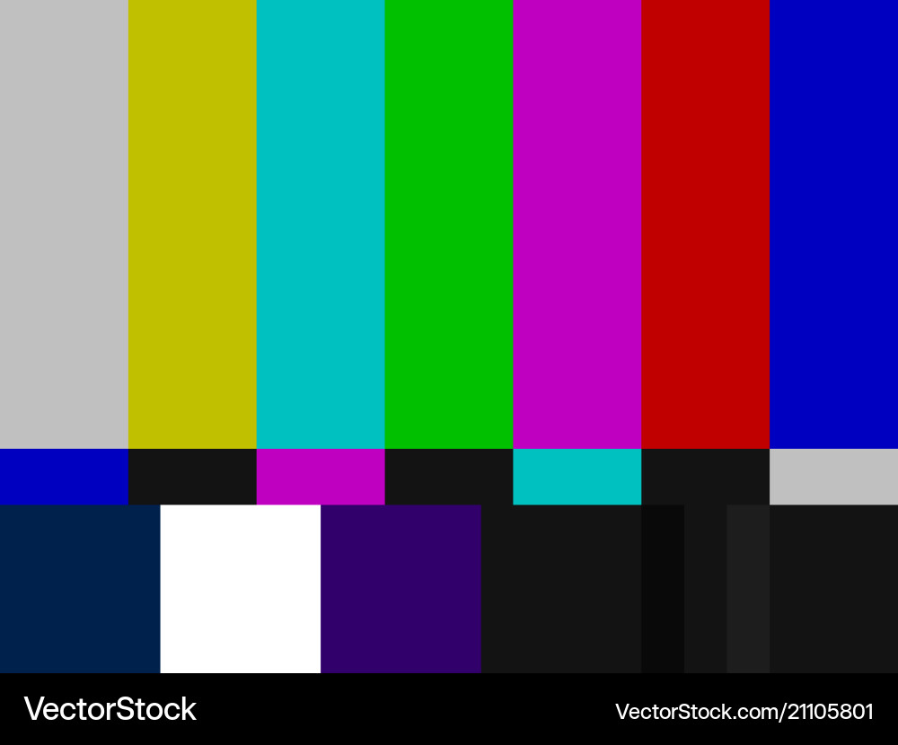 Television test card Royalty Free Vector Image