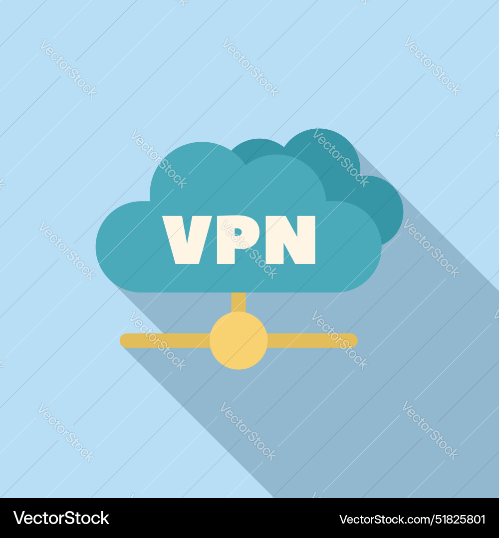 Virtual private network connecting to the server Vector Image