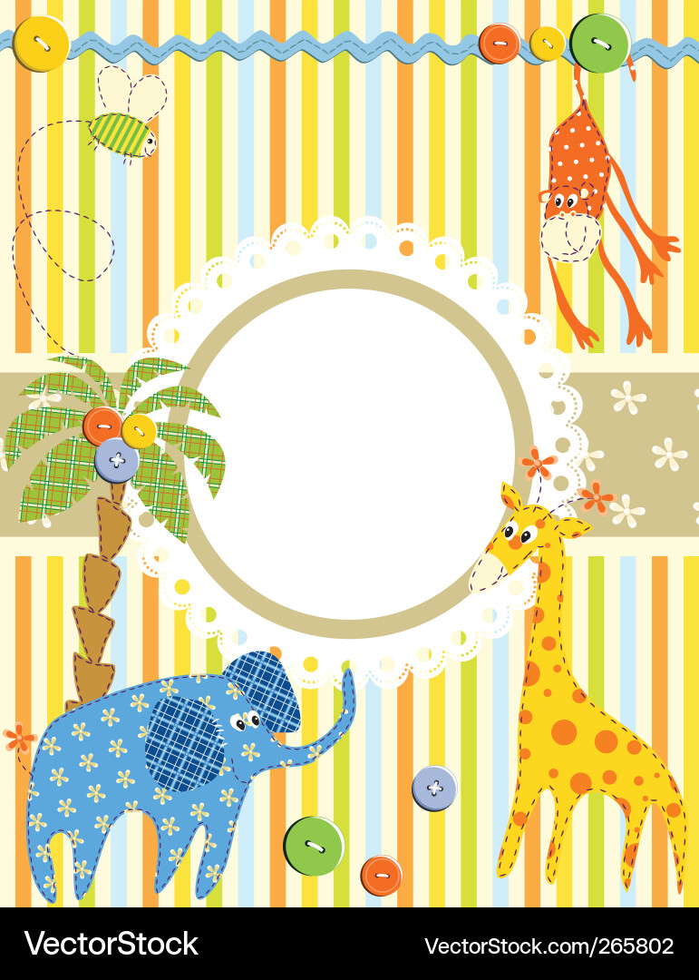 Baby frame Royalty Free Vector Image - VectorStock