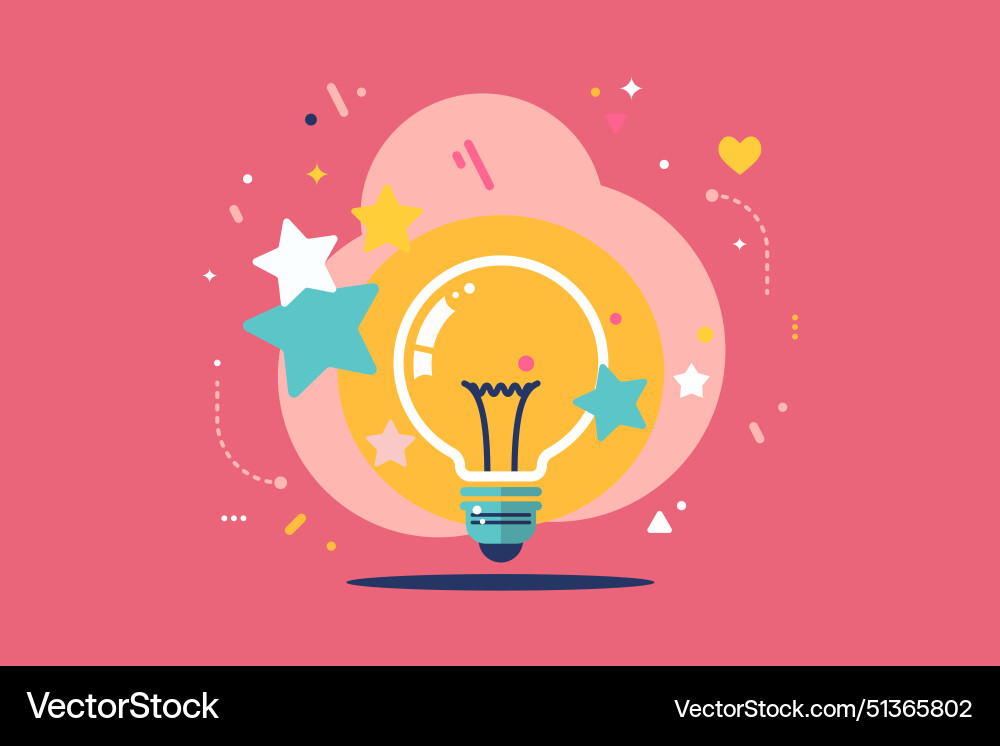 Design of creative idea concept Royalty Free Vector Image