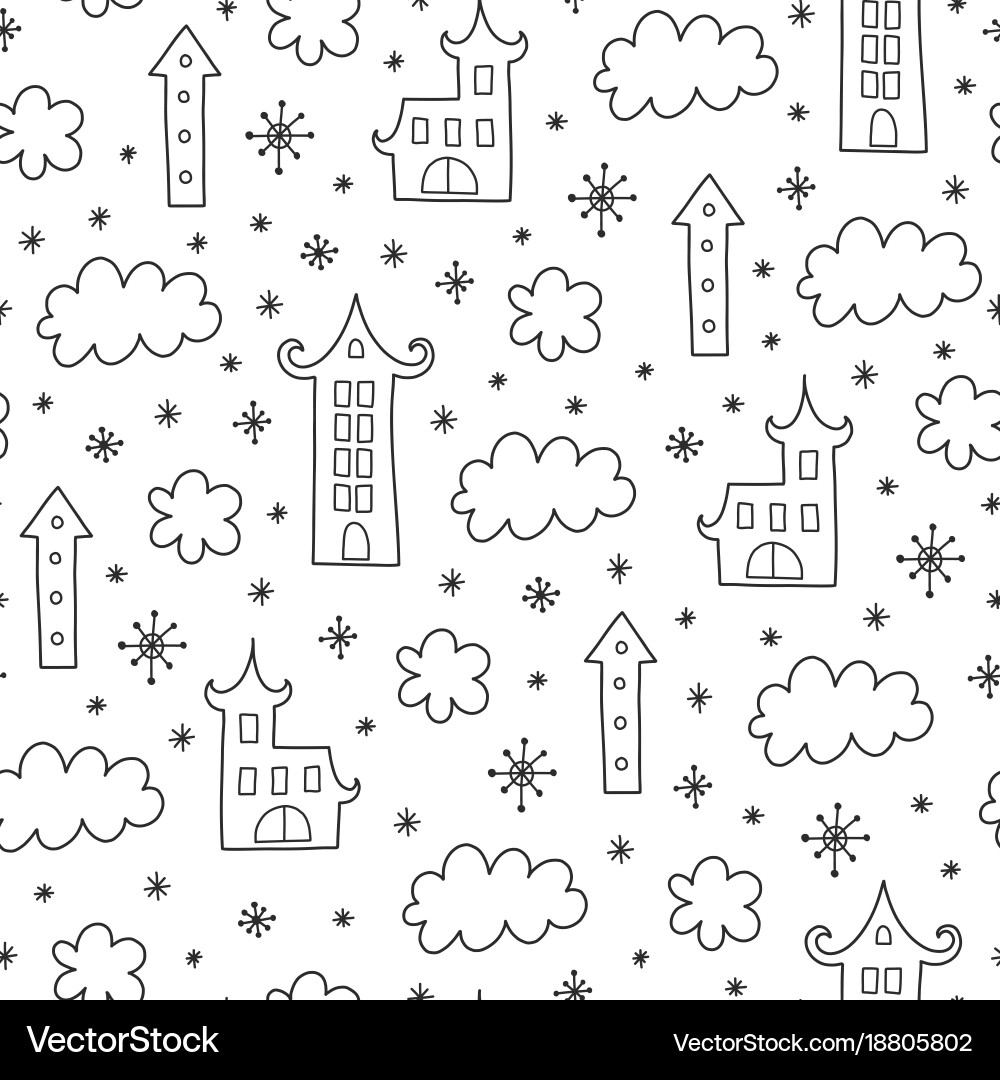 Doodle pattern Royalty Free Vector Image - VectorStock