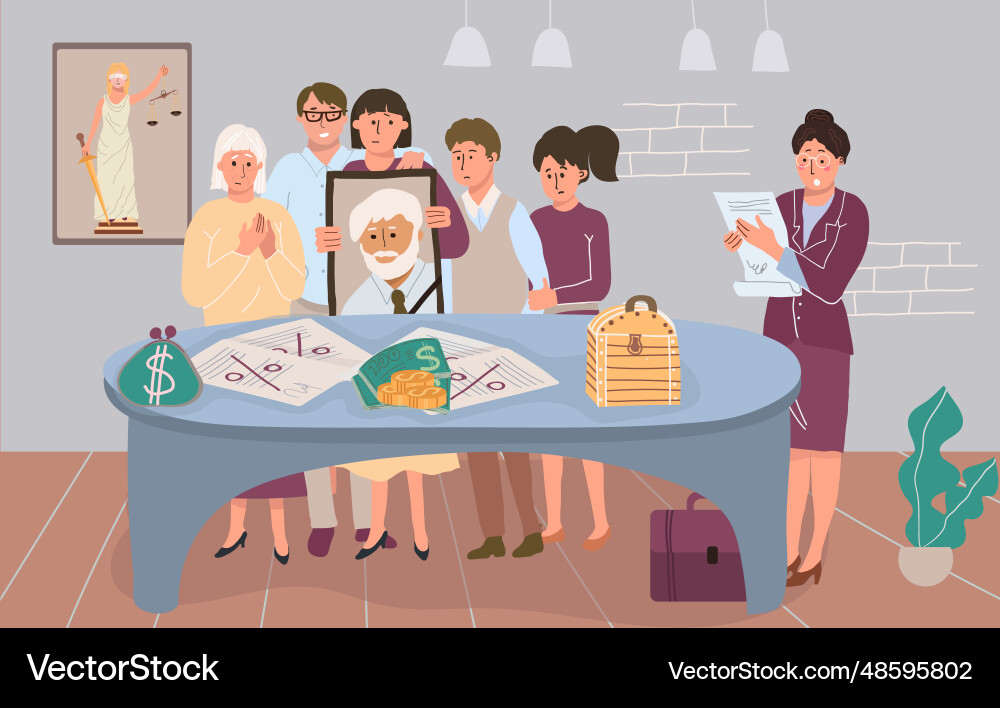 Inheritance flat Royalty Free Vector Image - VectorStock Inheritance flat Royalty Free Vector Image - VectorStock