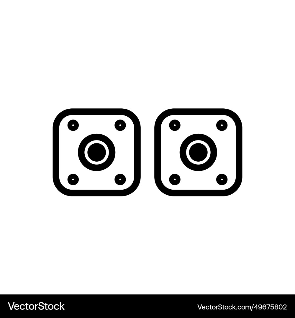 Music plug line icon logo Royalty Free Vector Image