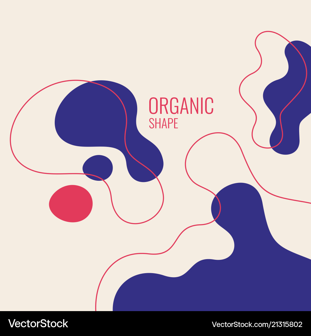 Organic forms with dynamic waves and lines Vector Image