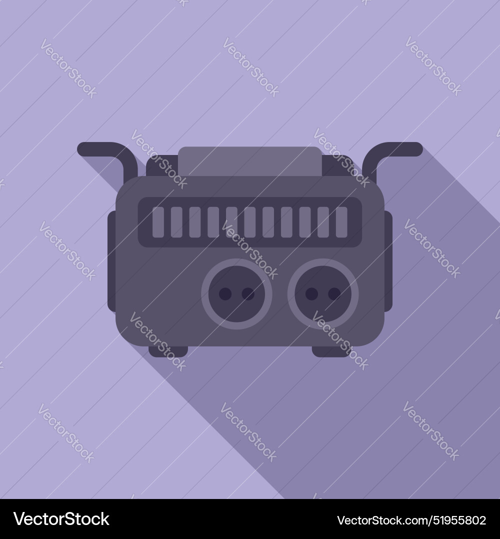 Portable generator providing emergency power Vector Image