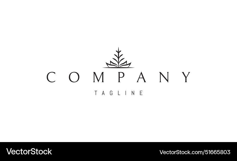 A logo featuring an abstract image a tree Vector Image