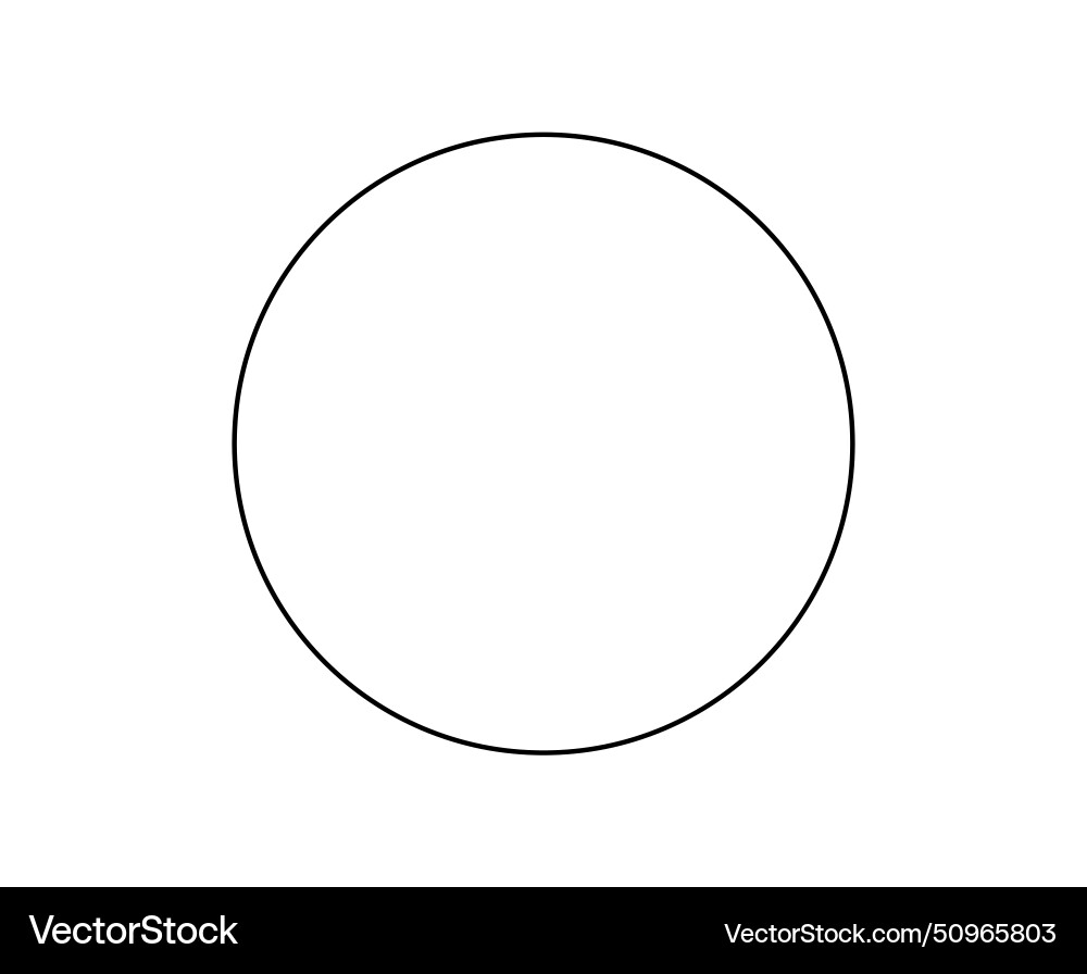 Circle shape outline stroke black symbol Vector Image