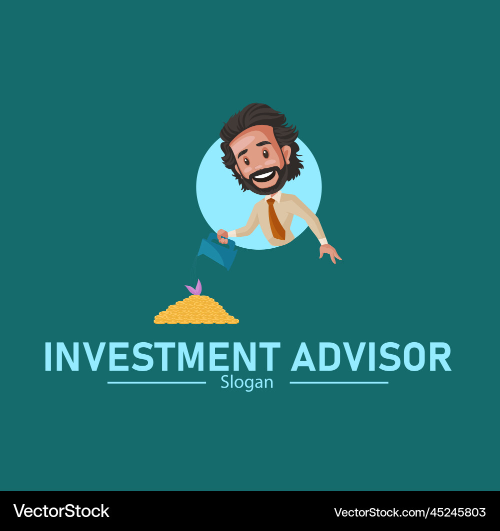 Investment advisor mascot logo – Royalty-Free Vector | VectorStock