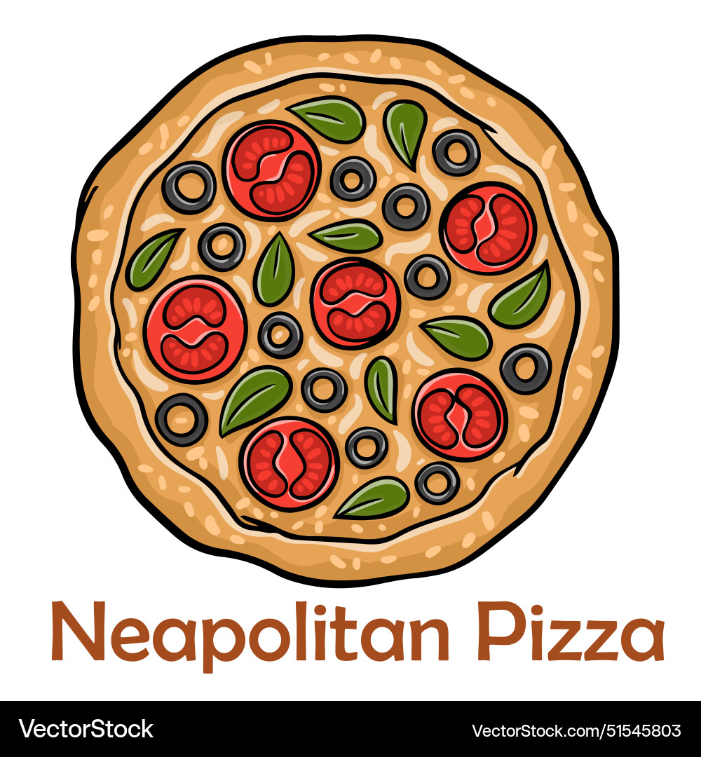Italian focaccia bread with various vegetable Vector Image