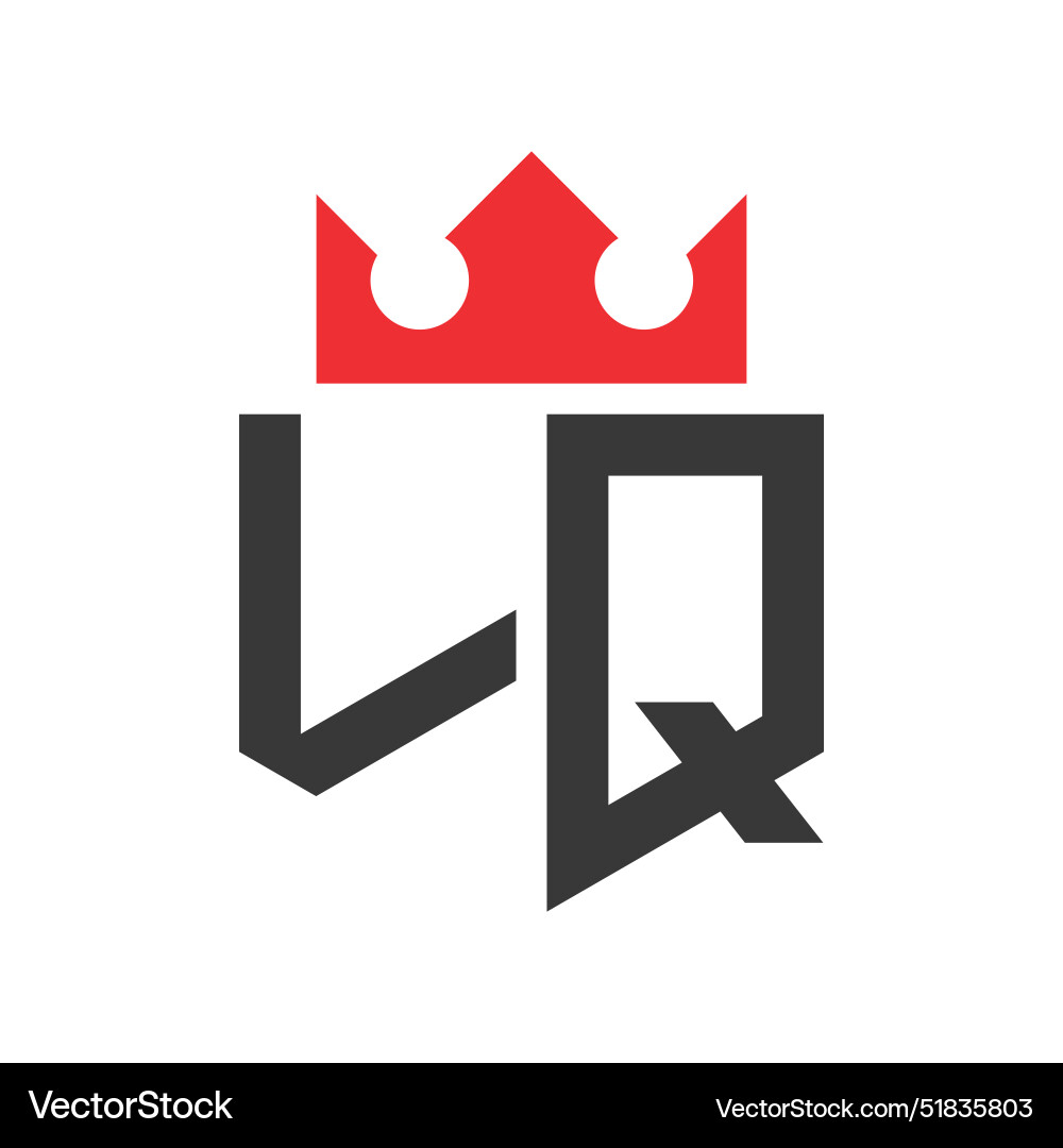 Letter lq crown logo Royalty Free Vector Image