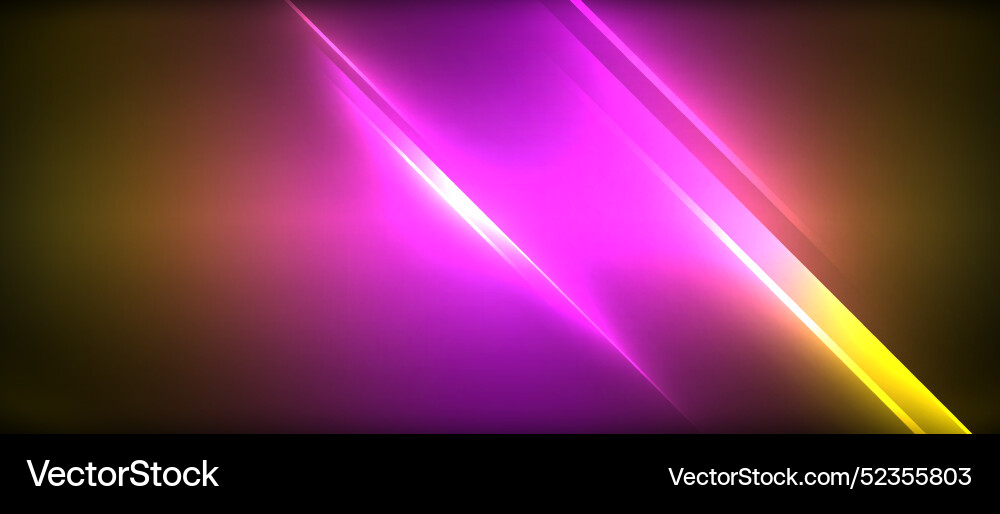 Neon dynamic diagonal light rays background Vector Image