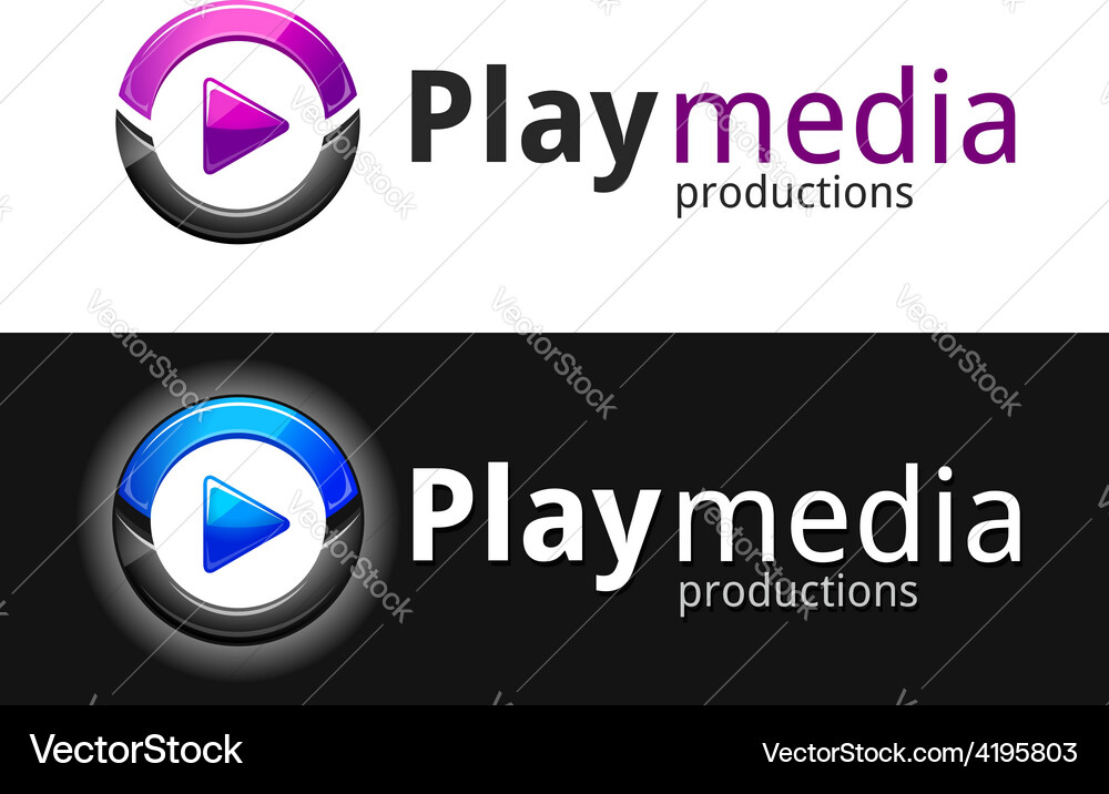 Play media logo Royalty Free Vector Image - VectorStock