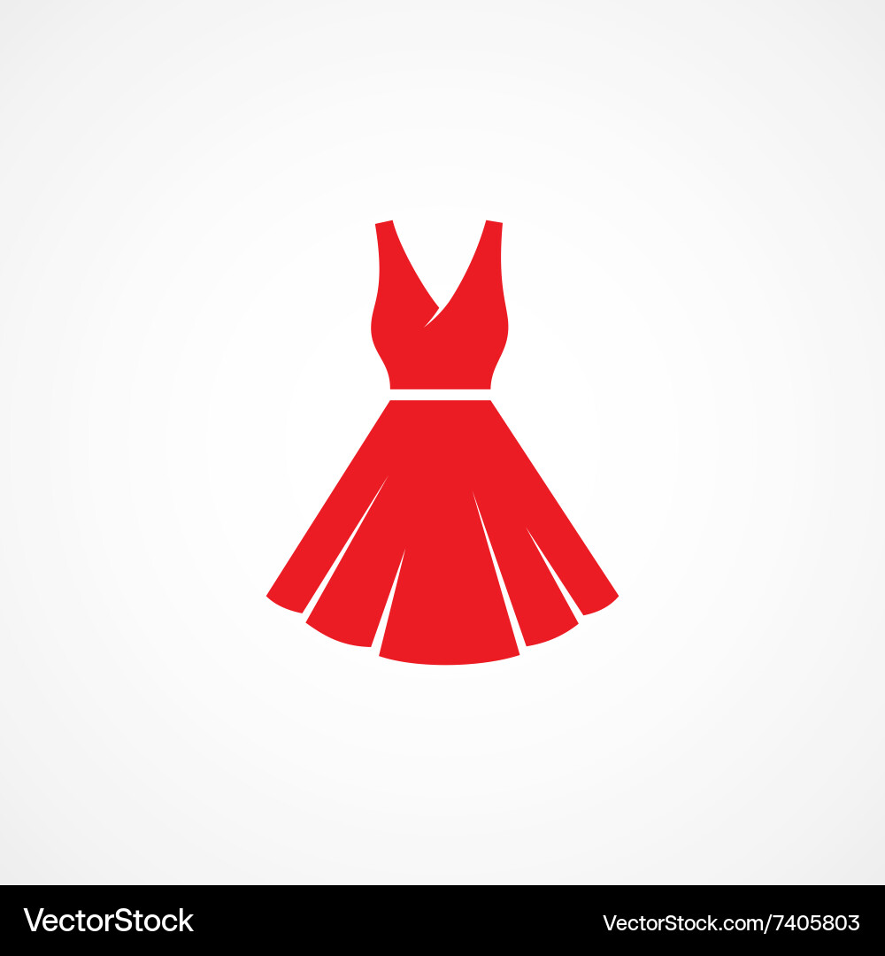 Red Dress Icon Royalty Free Vector Image - VectorStock