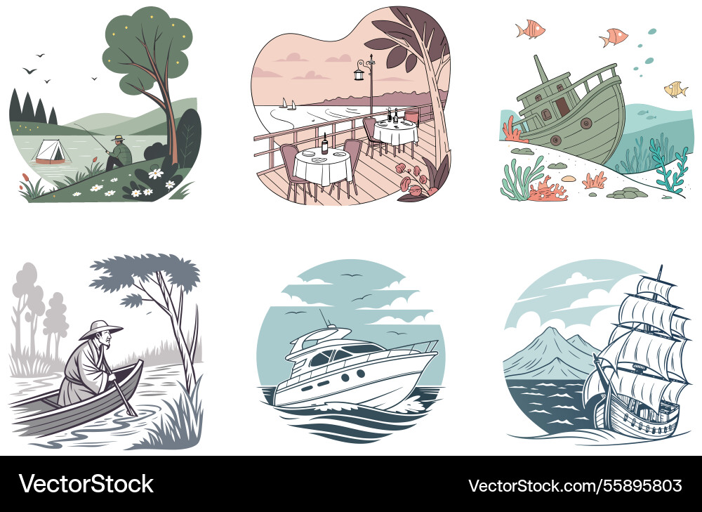 Rugged hiking boots bundle wilderness exploration Vector Image