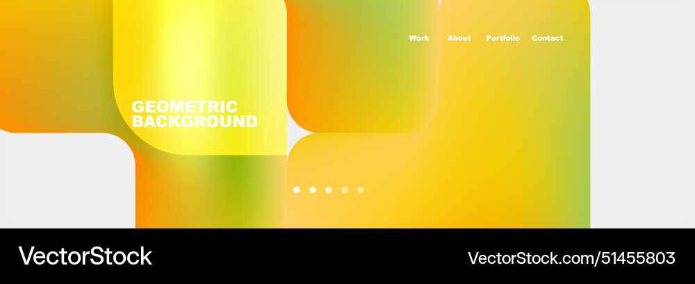 Square internet web page design template Vector Image