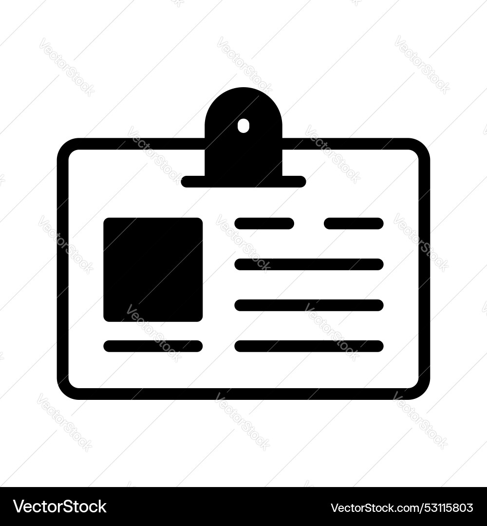 Student id card design entry pass icon in modern Vector Image