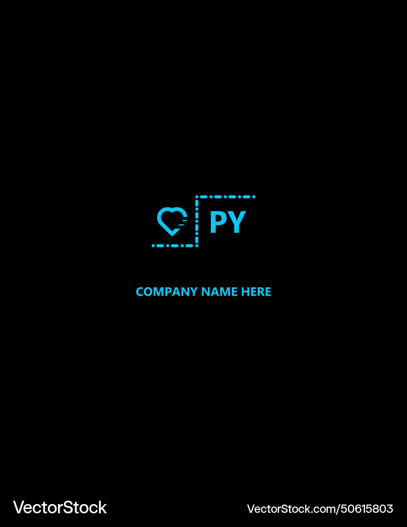 Unique attractive creative py letter logo design Vector Image
