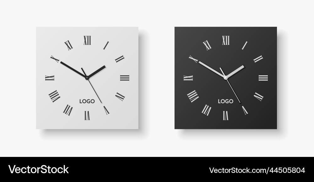 3d realistic white black square wall Royalty Free Vector