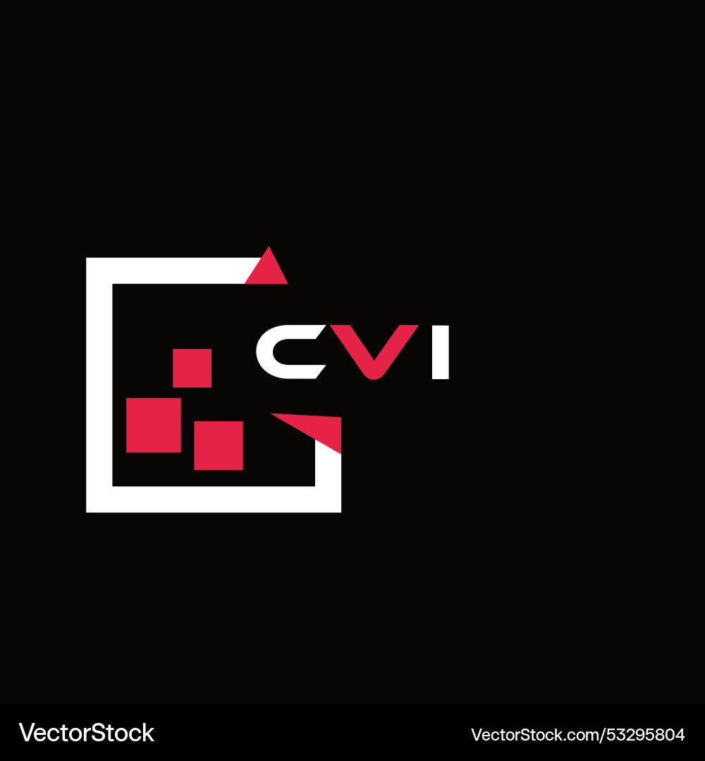 Cvi creative minimalist letter logo unique Vector Image