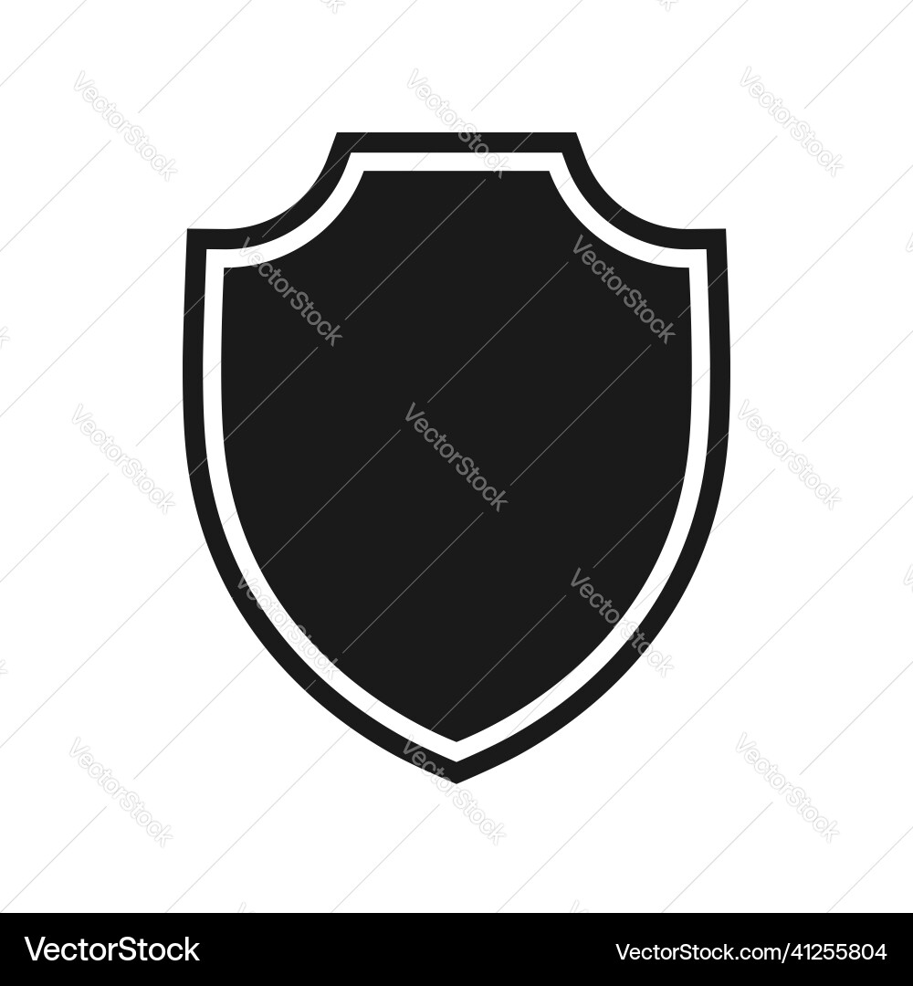 Empty Shield Icon Royalty Free Vector Image - VectorStock