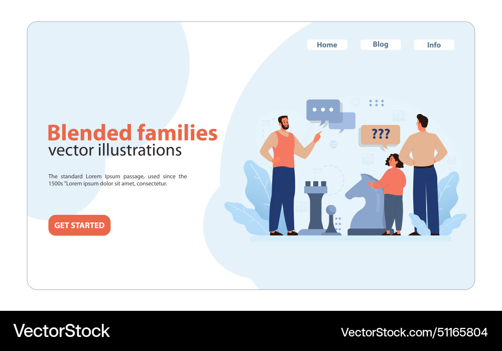 Family integration concept Royalty Free Vector Image