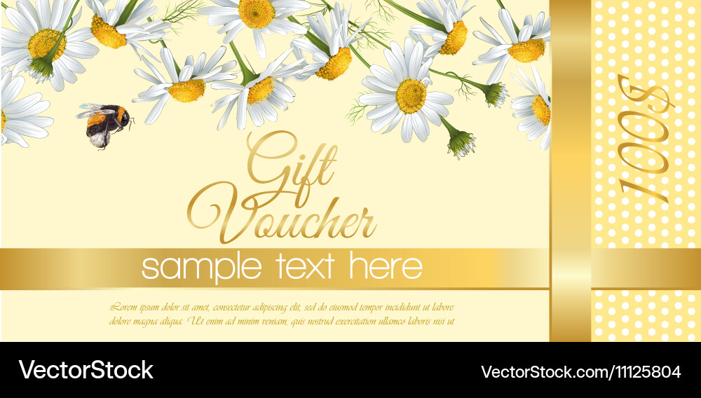 Flower gift vouchers Royalty Free Vector Image