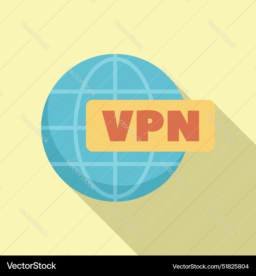 Global vpn network protecting user data and Vector Image