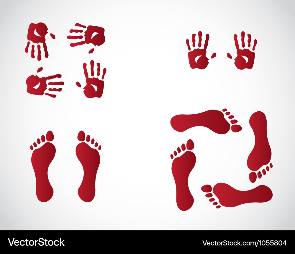 Hand and feet gestures Royalty Free Vector Image
