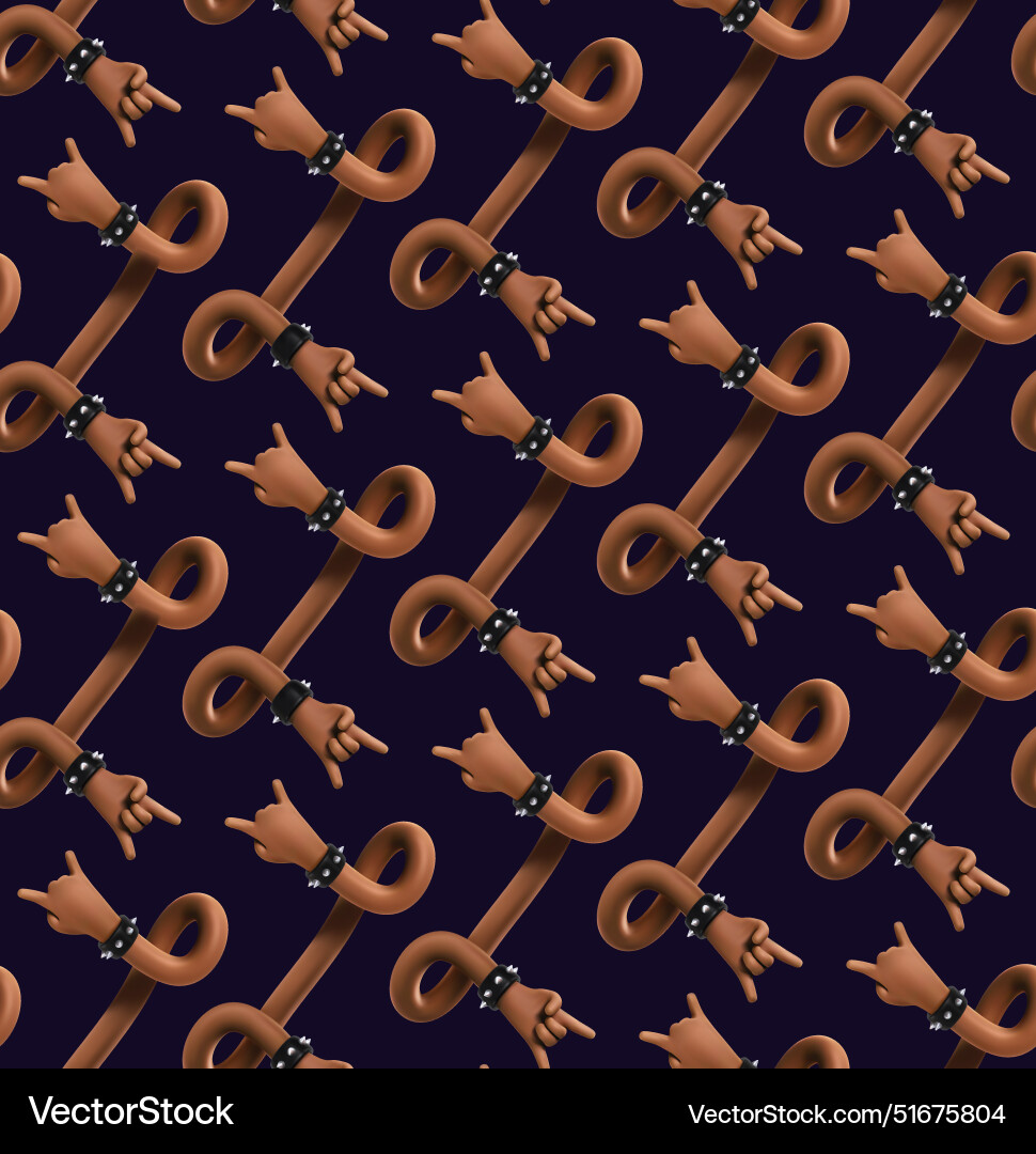 Multicultural rock stars music seamless Royalty Free Vector