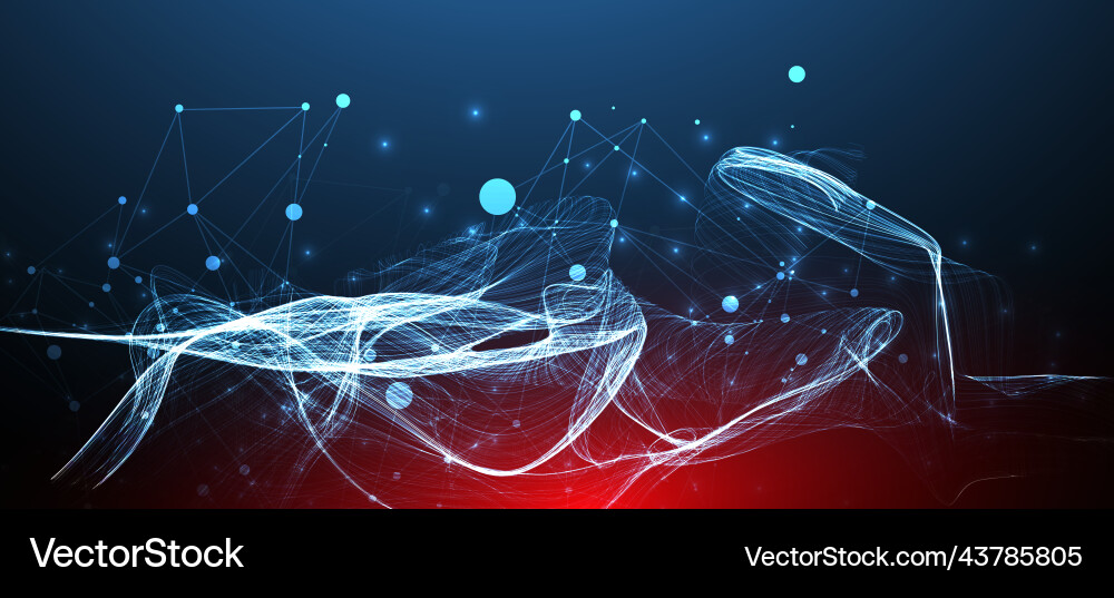 Abstract flowing wave lines design element Vector Image