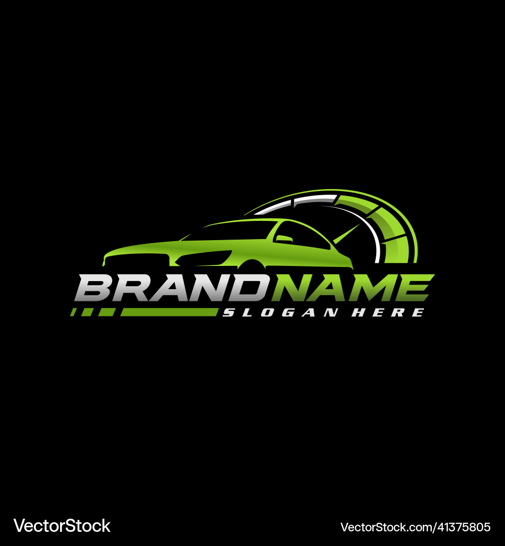 Auto speed automotive logo template Royalty Free Vector