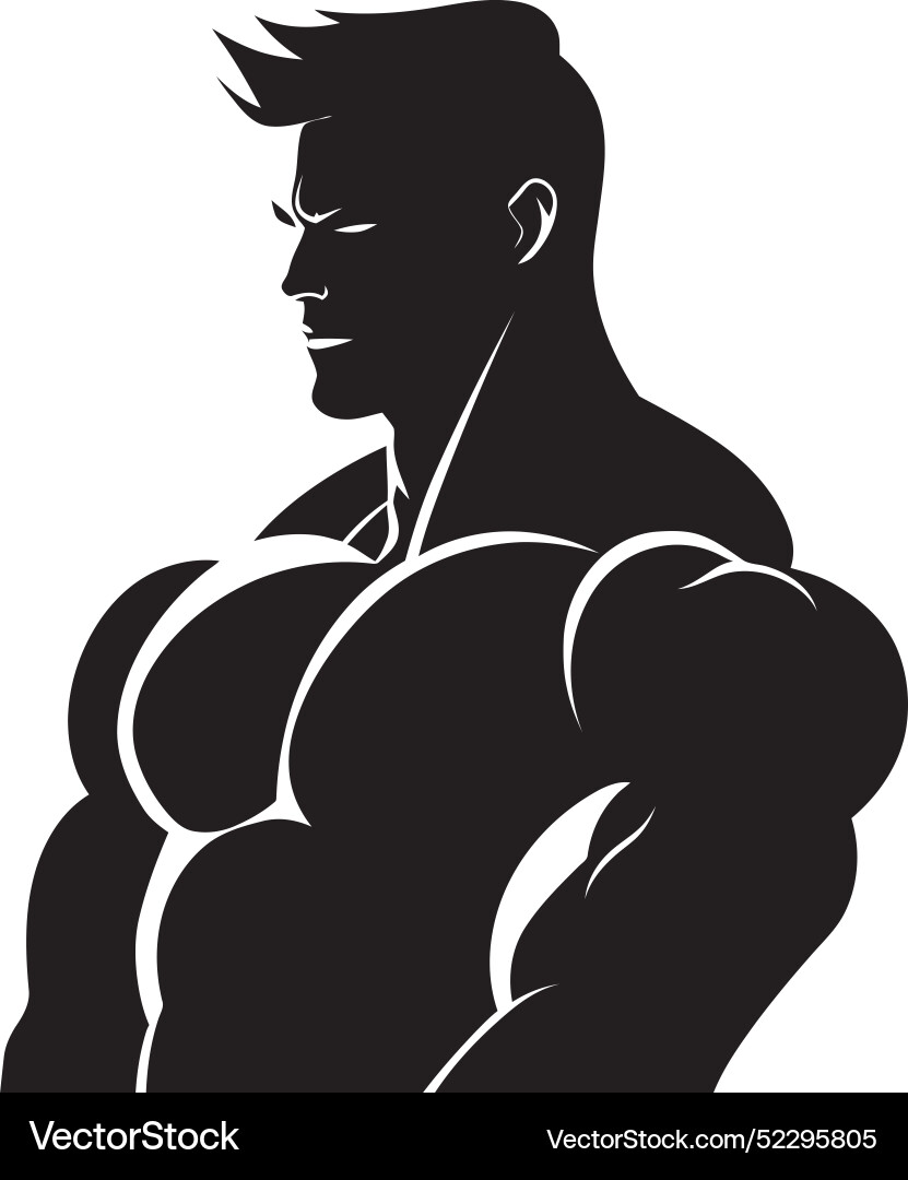 Blackout bodybuilding edition vigor silhouette Vector Image