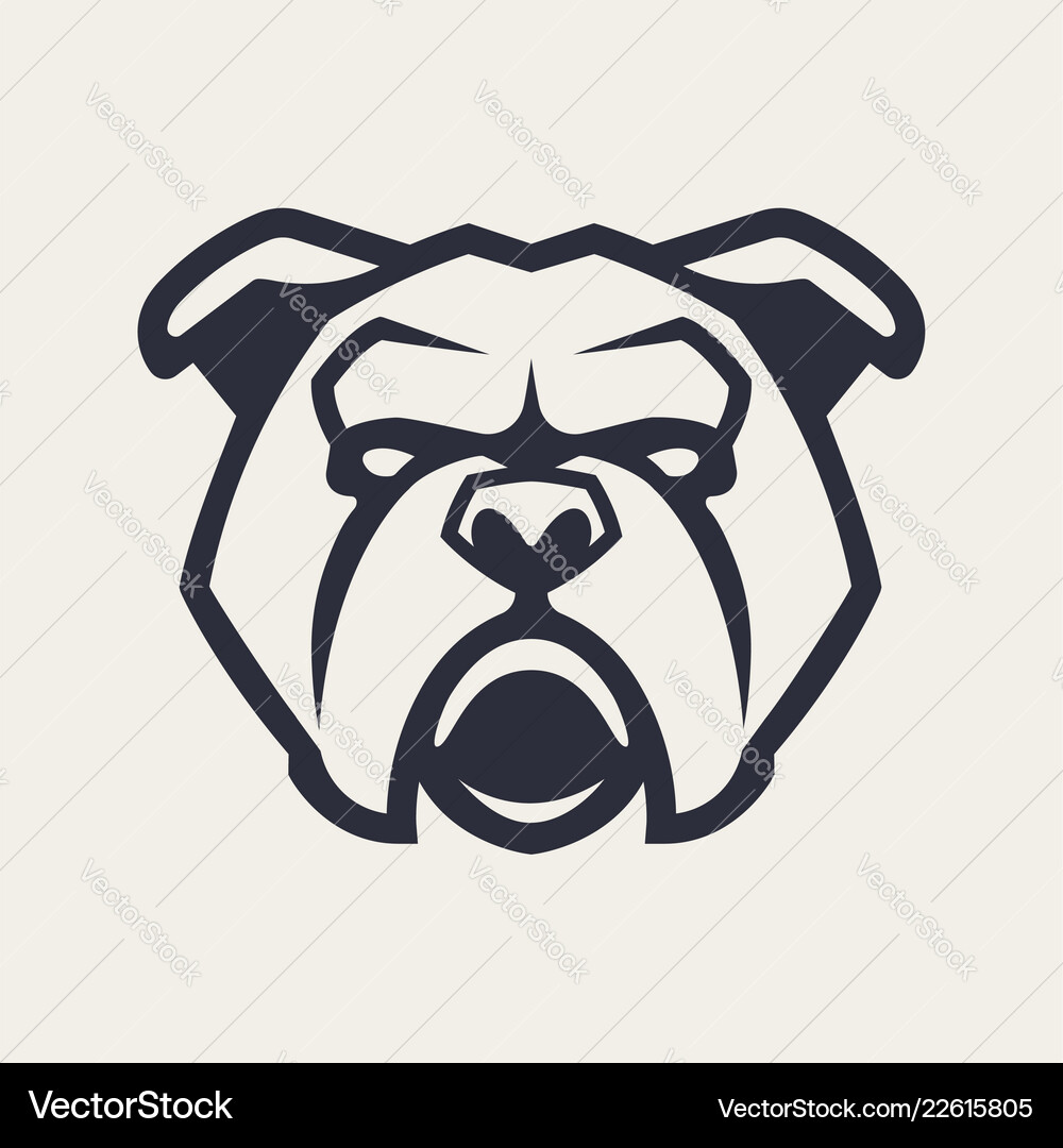 Bulldog mascot icon Royalty Free Vector Image - VectorStock