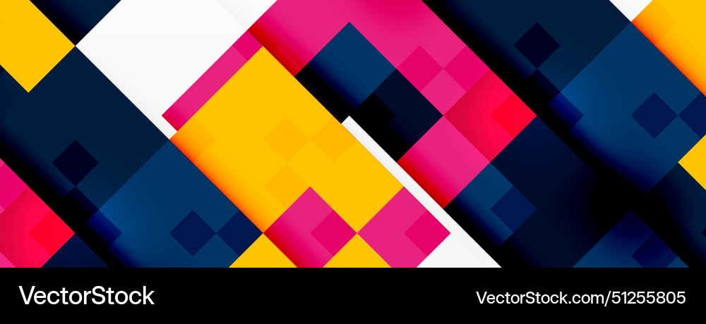 Colorful abstract background with squares Vector Image