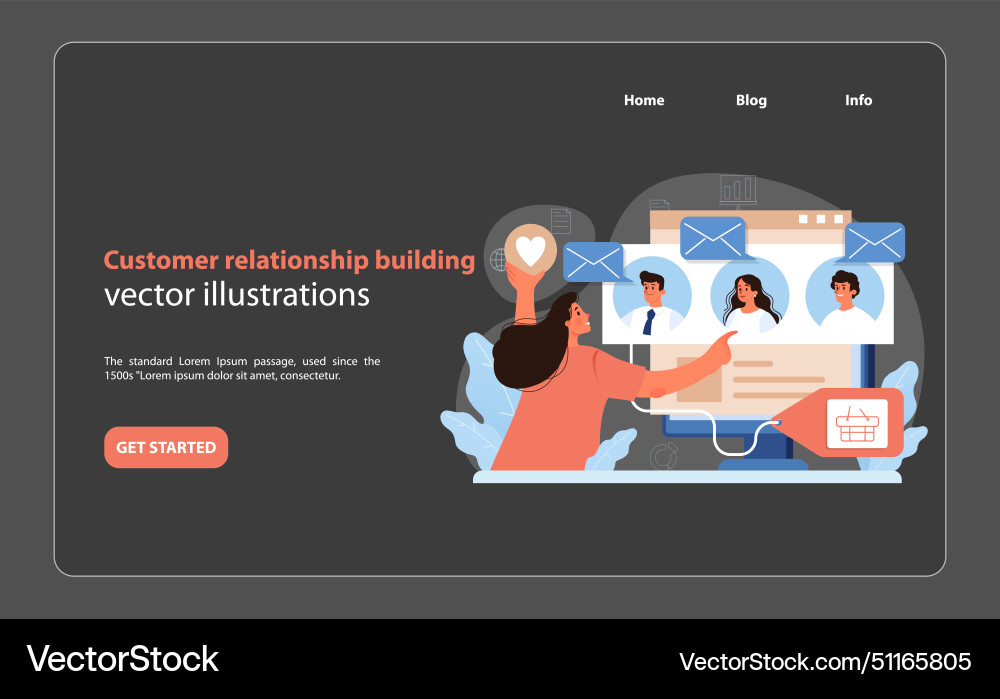 Customer relationship building Royalty Free Vector Image