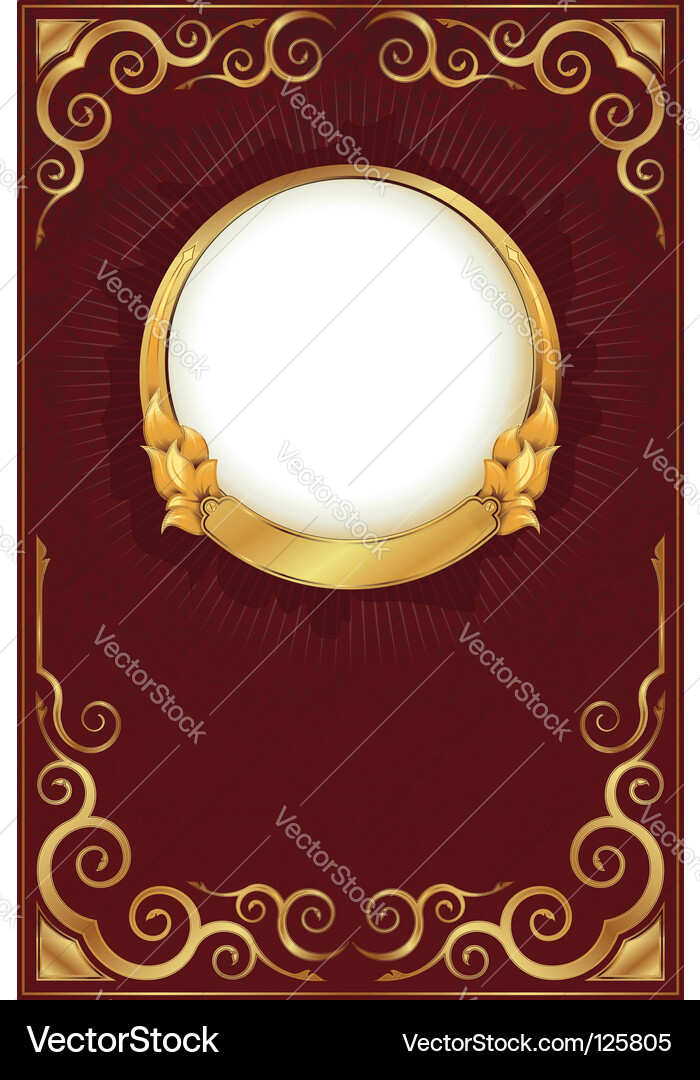 Elegant Gold Vintage Frame Royalty Free Vector Image