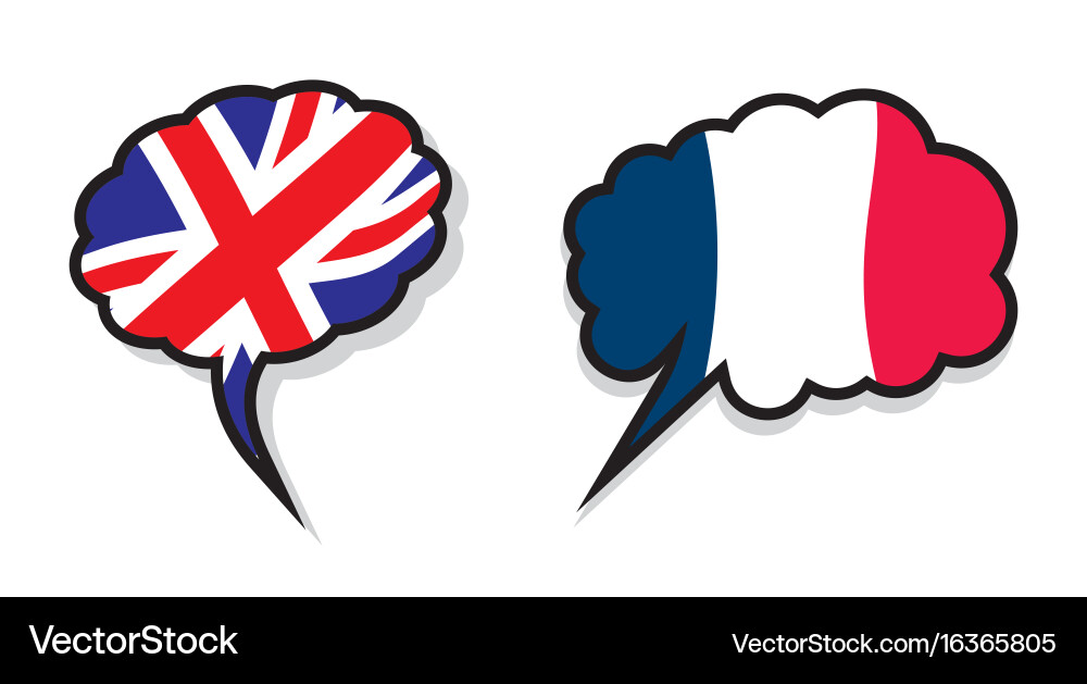 English french learn Royalty Free Vector Image